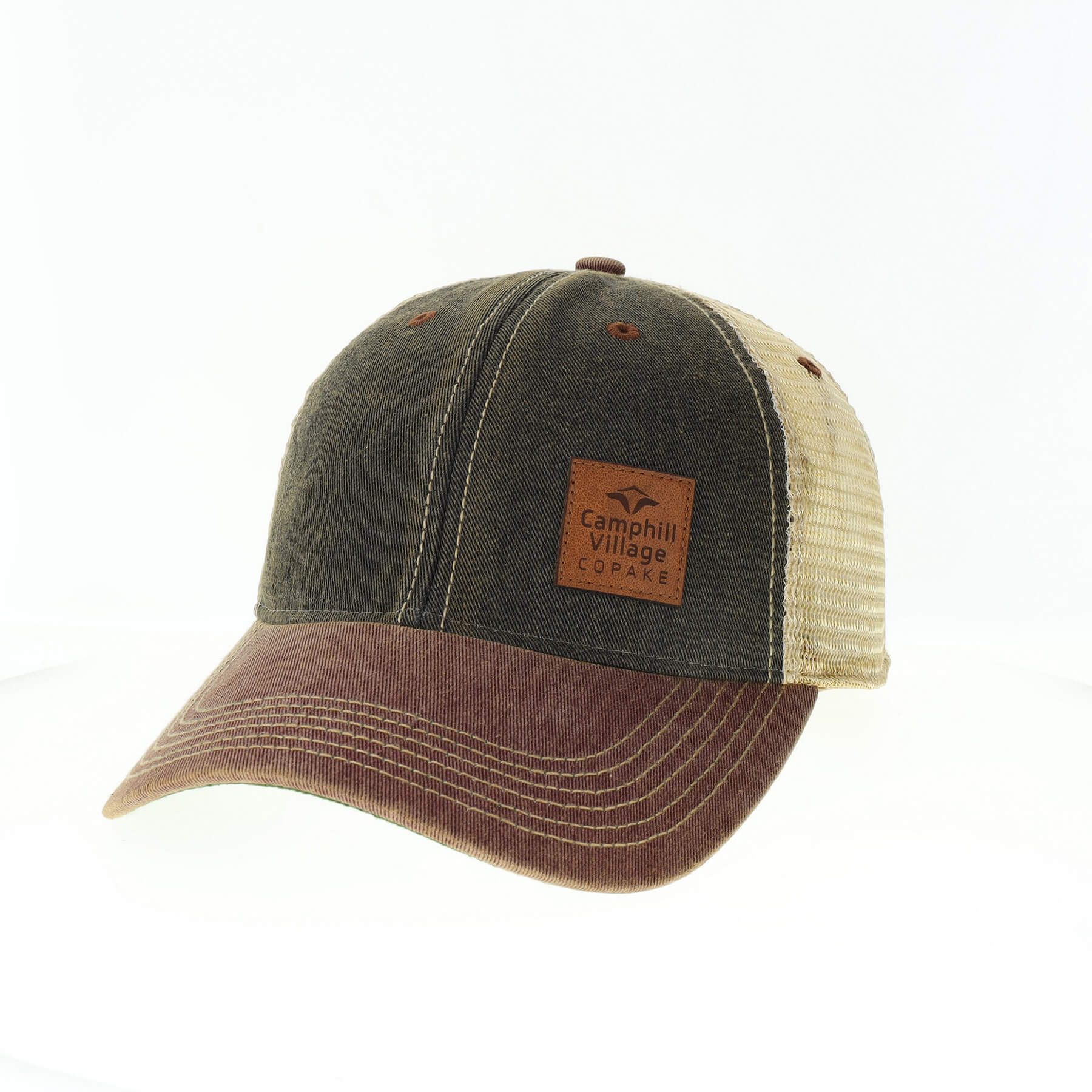 Camphill Village Trucker Baseball Cap with Leather Patch | Camphill ...