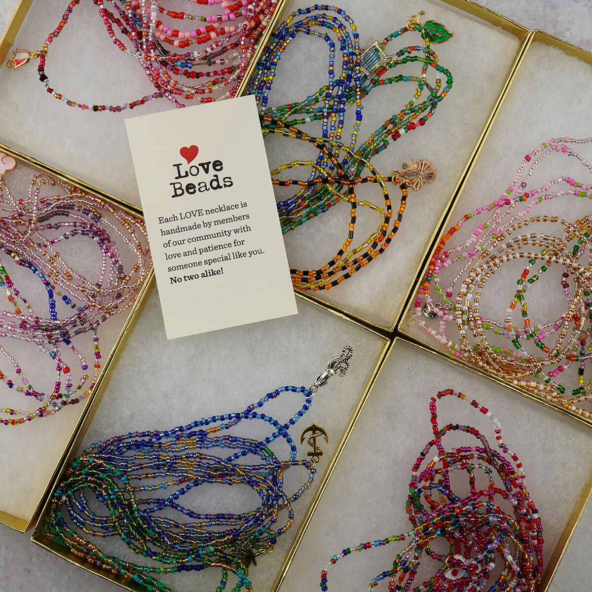 60's & 70's LOVE Beads - Set of 3 | Camphill Village Store
