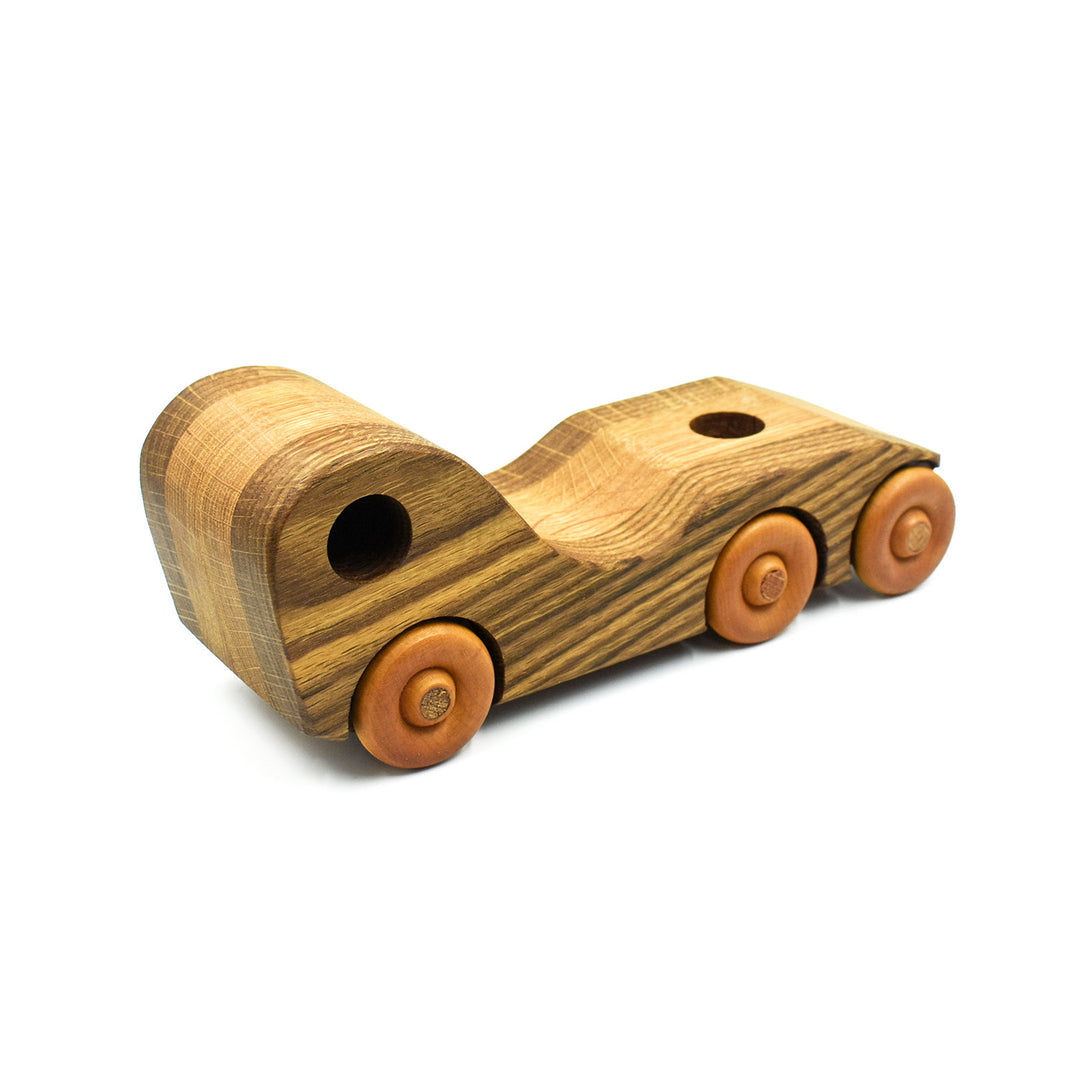 Hand Crafted Low Loader Toy Truck with Trailer | Camphill Village Store