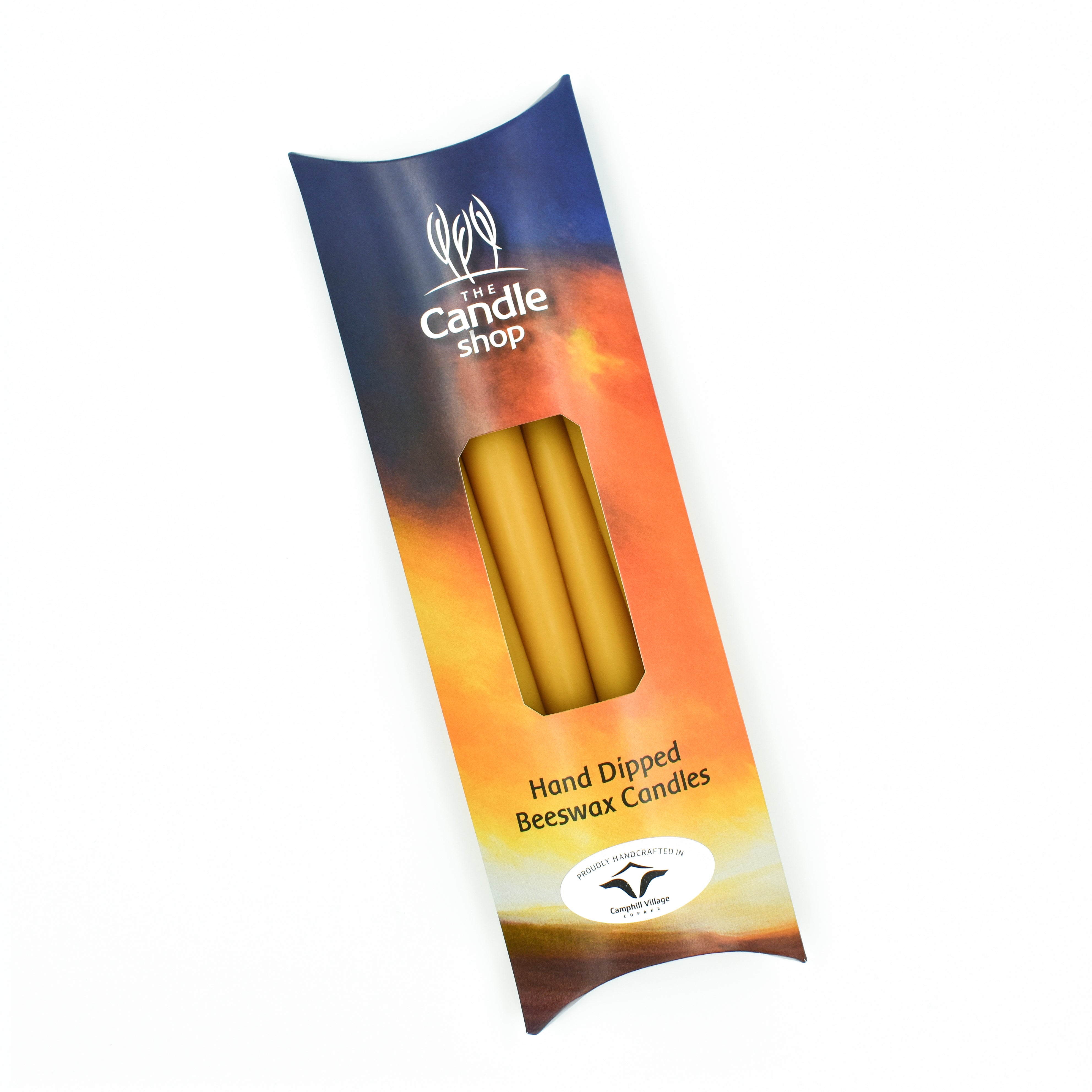 Natural Beeswax Taper Candles - 4 pack | Camphill Village Store