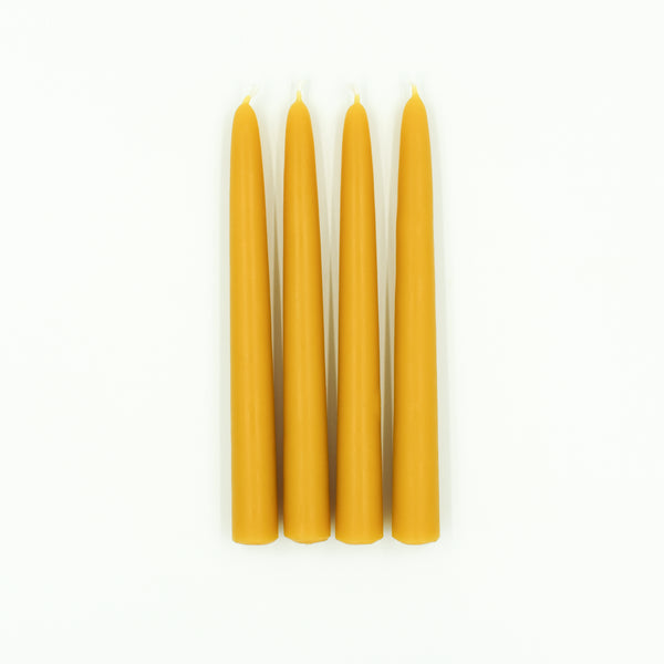Natural Beeswax Taper Candles - 4 pack | Camphill Village Store