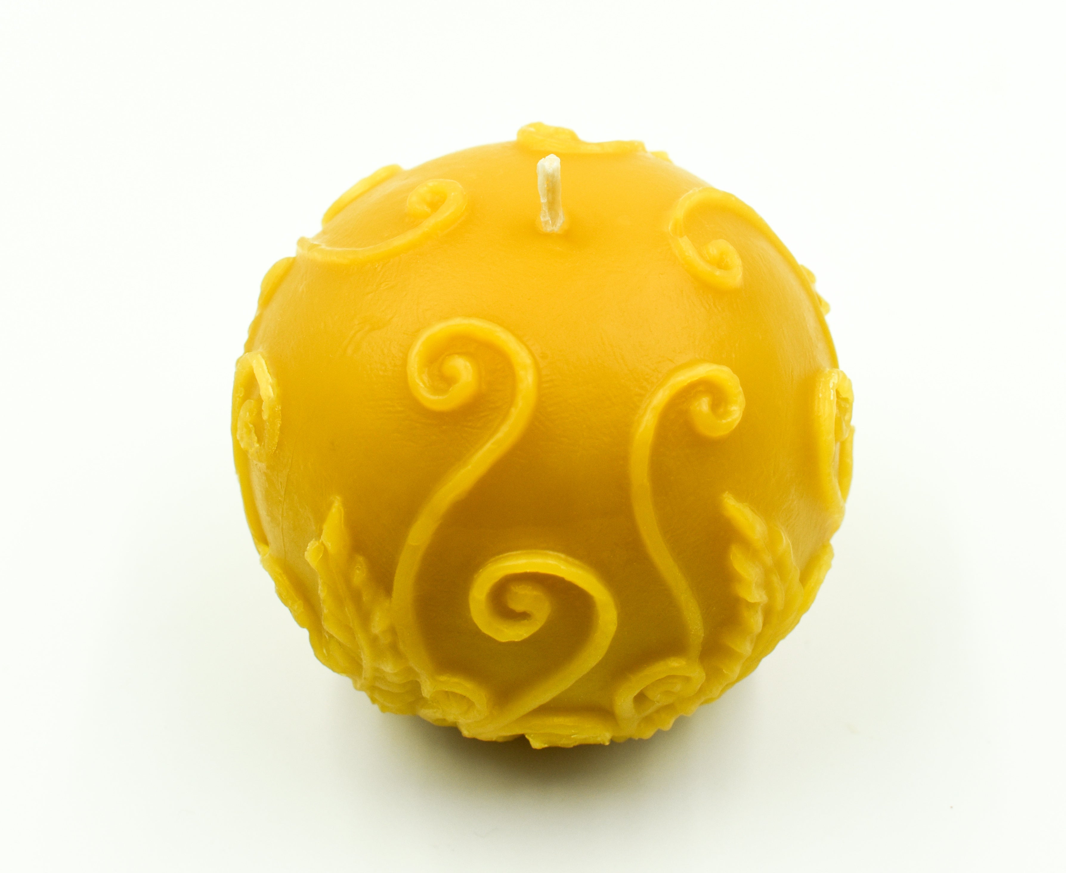 Rustic Fern Ball Natural Beeswax Candle | Camphill Village Store